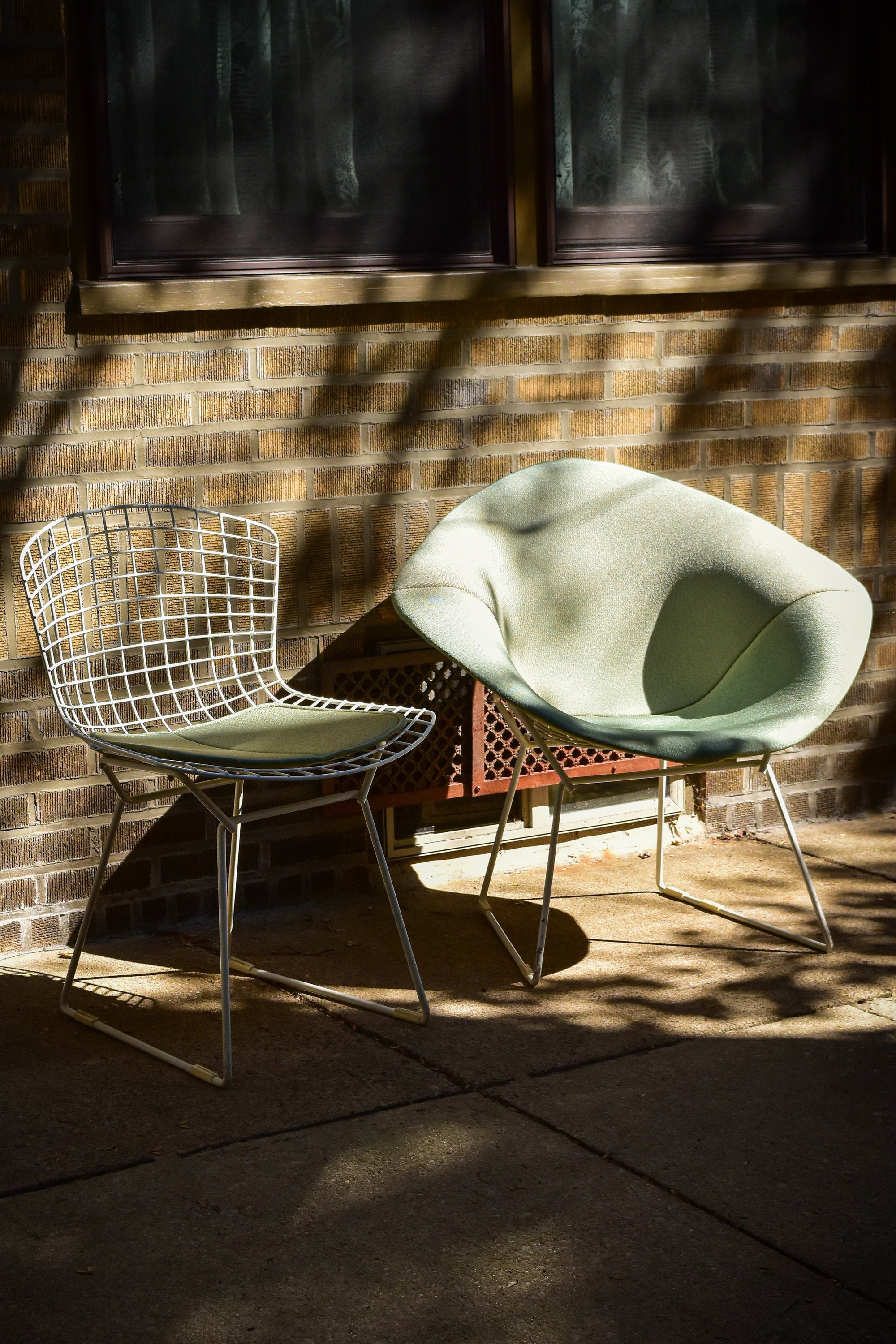Original 1970's Bertoia Diamond Chair & Side Chair, Knoll Internationa ...