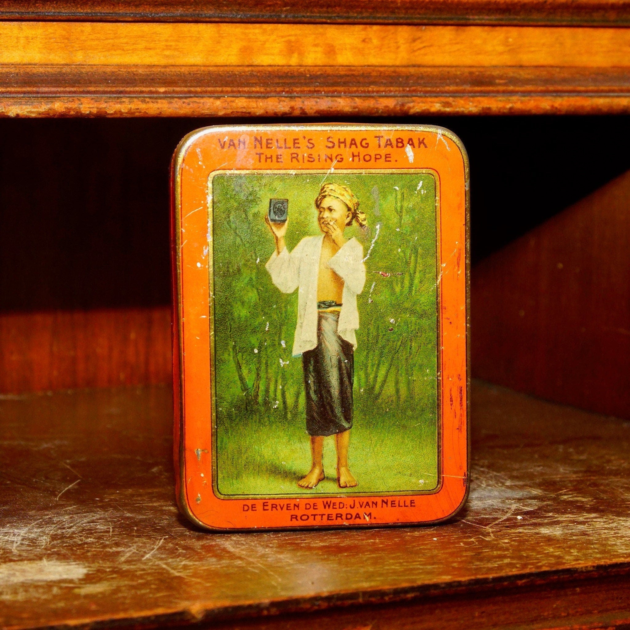 Rare 1920s Van Nelles Shag Tobacco Tin - Vintage Smoking Case – Good's ...